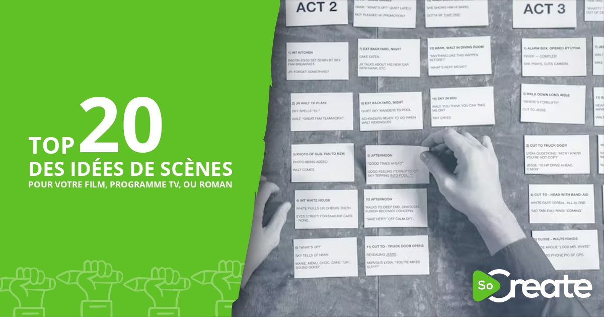 SoCreate - 20 idées de scènes pour votre film, votre émission de ...